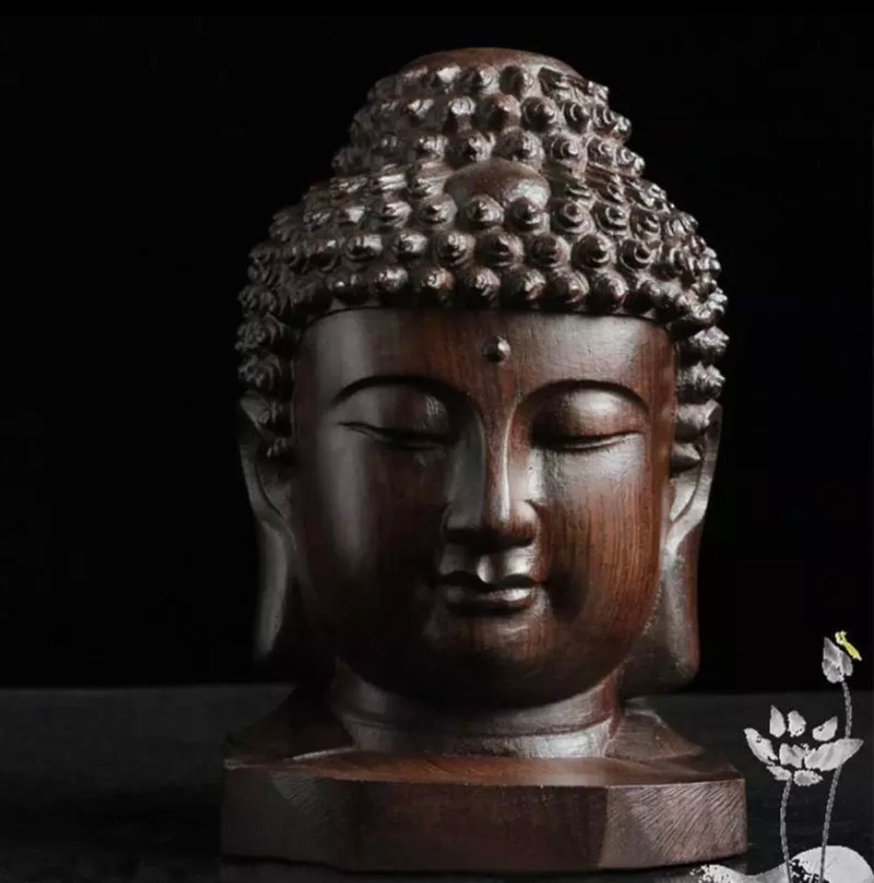 Mini Wooden Buddha Figure – MAHBEADS